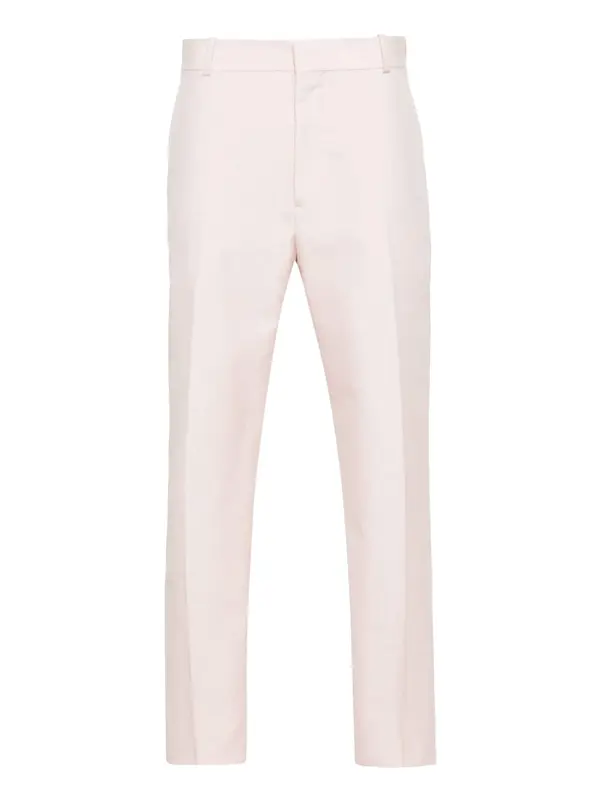 Alexander McQueen Cotton Tailored Trousers - Pink