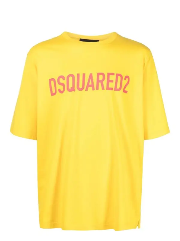 Dsquared2 Logo-print Cotton T-shirt - Yellow