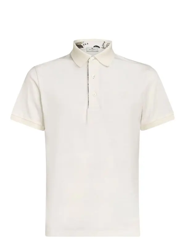 Etro Pegaso-embroidered Cotton Polo Shirt - White