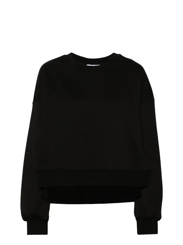 IOANA CIOLACU Slit Cotton-blend Sweatshirt - Black