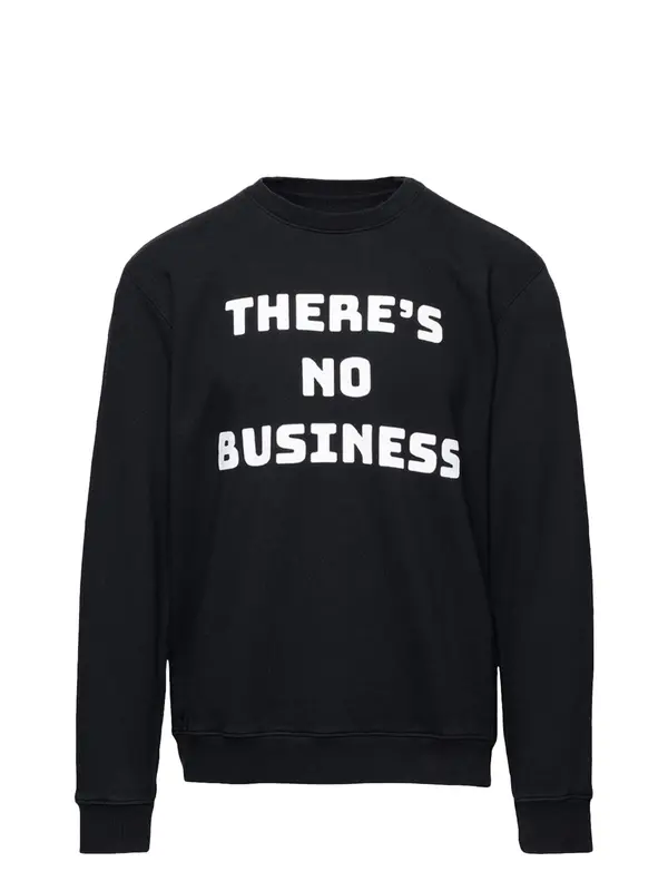 Aztech Mountain No Biz Slogan-print Sweatshirt - Black