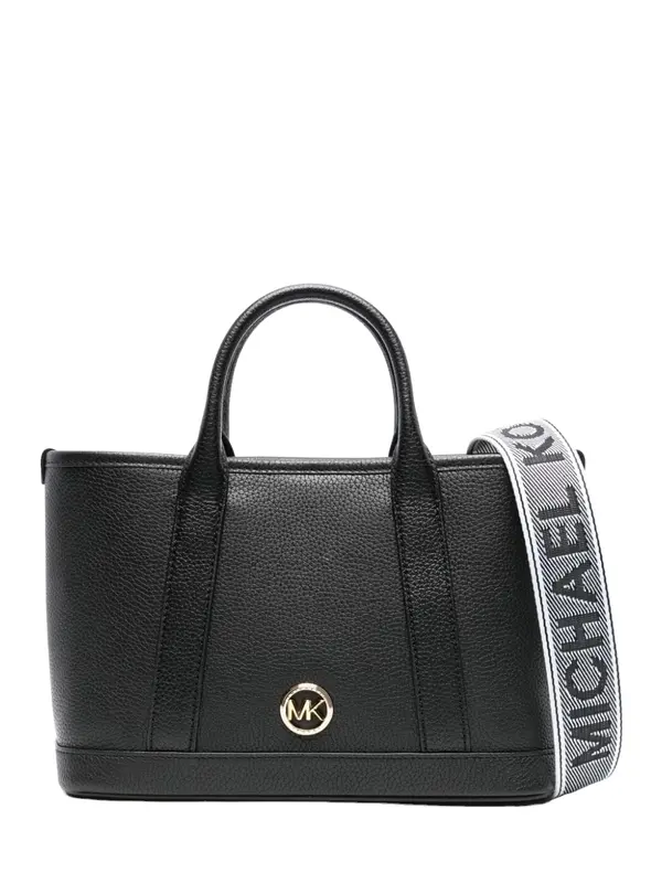 Michael Kors Logo-plaque Leather Tote Bag - Black