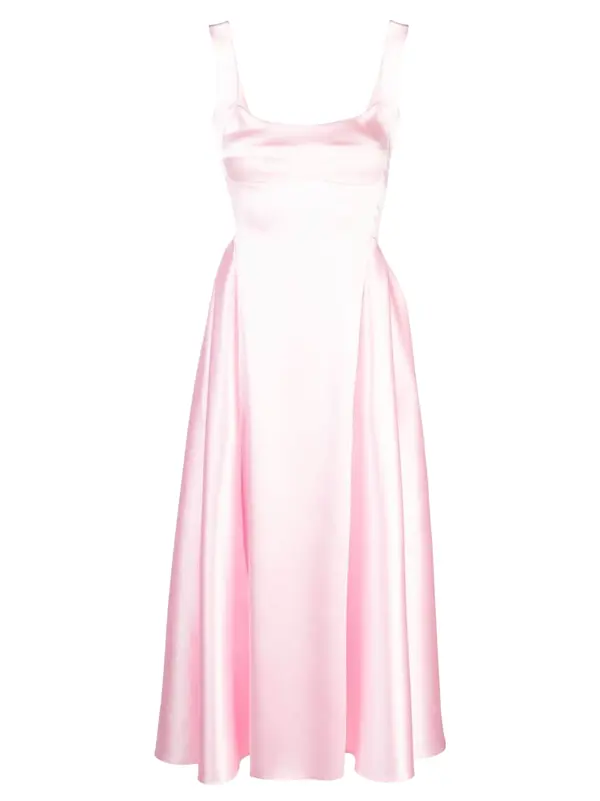 ATU BODY COUTURE Square-neck Satin Maxi Dress - Pink