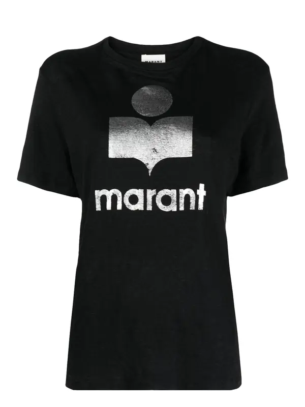 MARANT ETOILE Zewel Logo-print T-shirt - Black