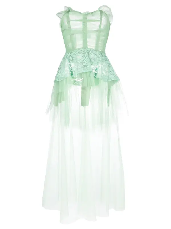MAISON MARGIELA Tulle Corset Dress - Green