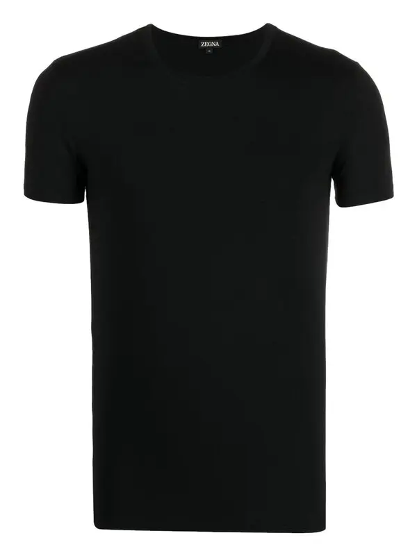 Zegna Short-sleeved Stretch-modal T-shirt - Black