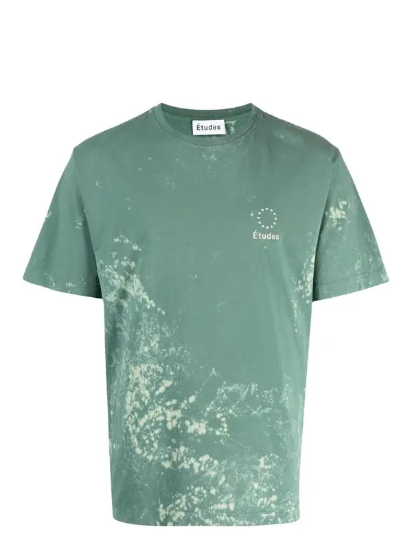 ÉTUDES STUDIO Bleached-effect Organic Cotton T-shirt - Green