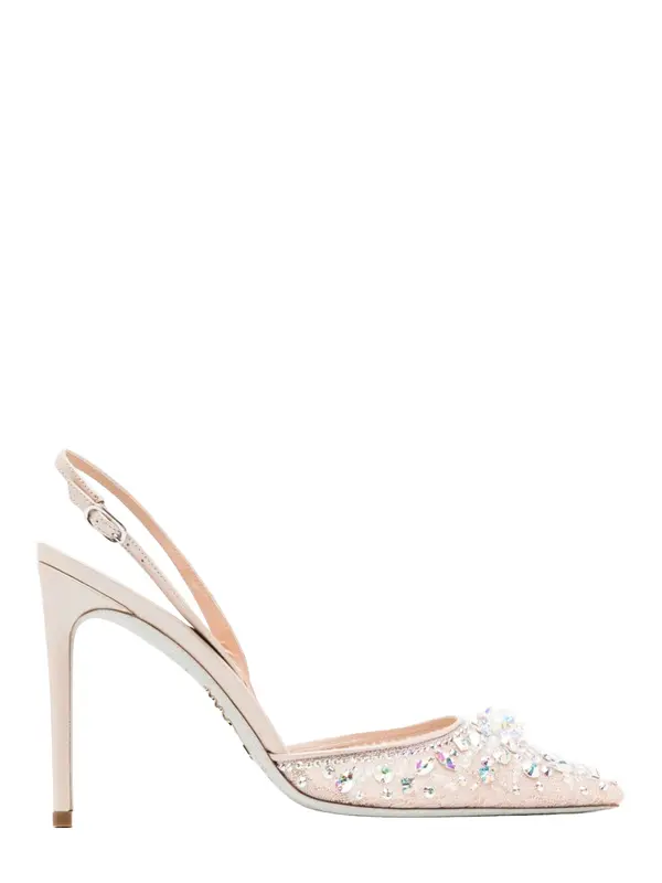 Rene Caovilla Cinderella 105mm Leather Pumps - Pink