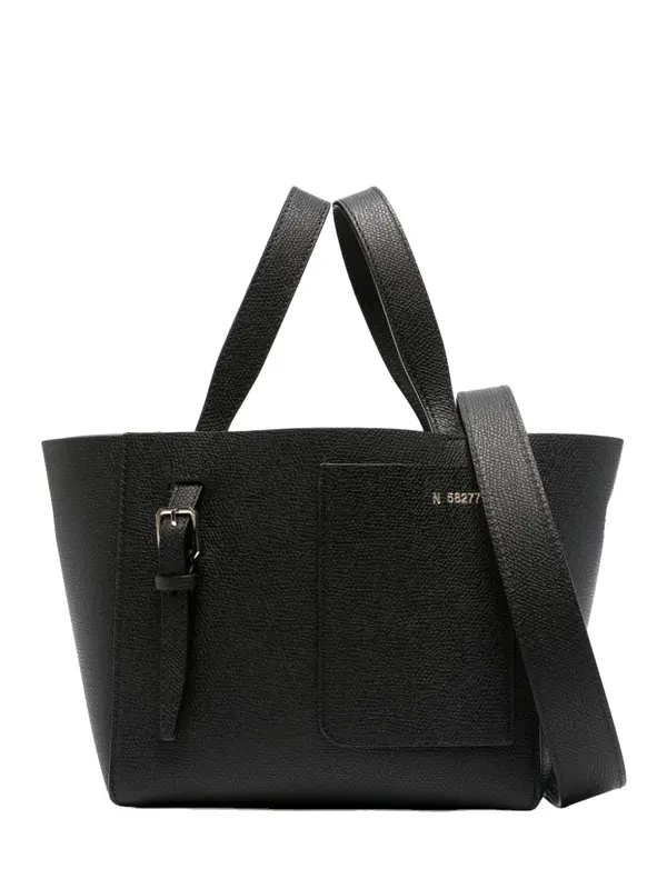 VALEXTRA Soft Bucket Micro Tote Bag - Black