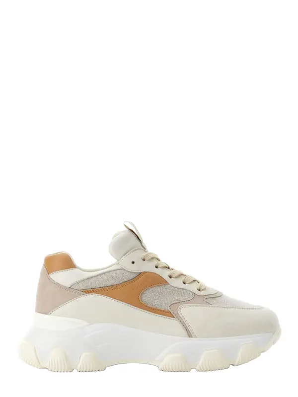 Hogan Hyperactive Panelled Suede Sneakers - Neutrals