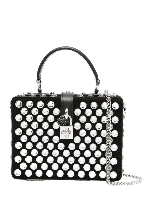 Dolce & Gabbana Crystal-embellished Box Bag - Black
