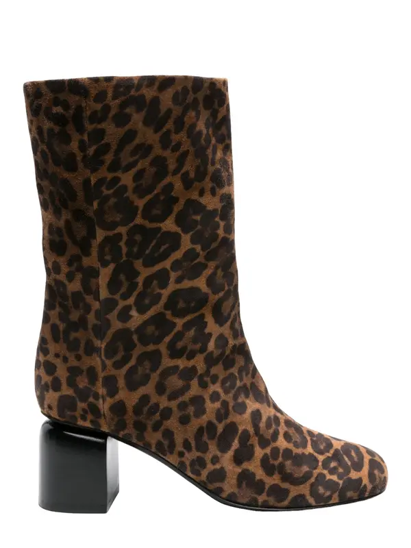 Pierre Hardy Biba 70mm Leopard-print Boots - Brown