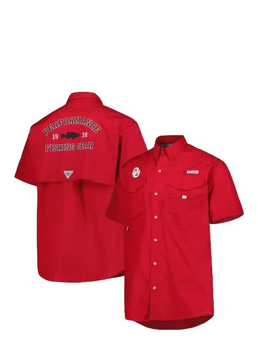 Columbia Oklahoma Sooners Bonehead Button-up Shirt - Crimson