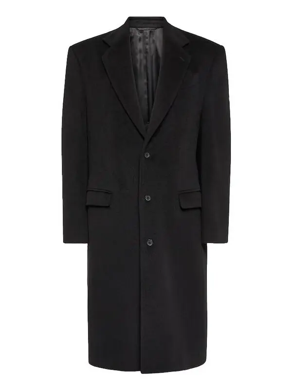Balenciaga Wool Chesterfield Coat - Black
