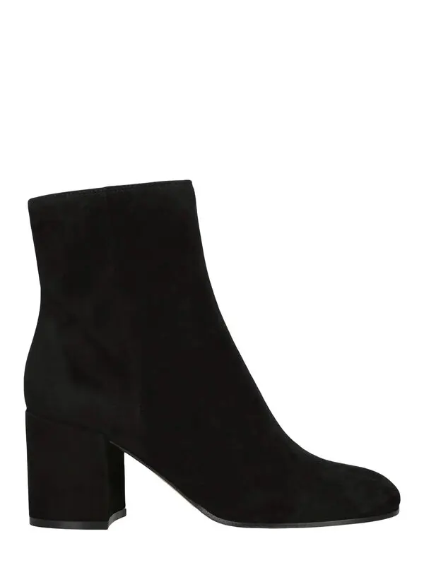 GIANVITO ROSSI Suede Ankle Boots With Block Heel - Black