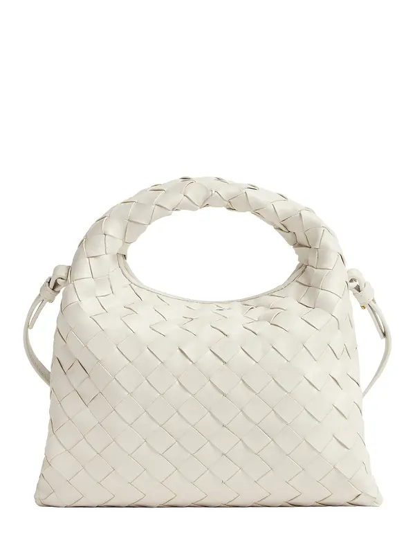 Bottega Veneta Small Hop Shoulder Bag - White