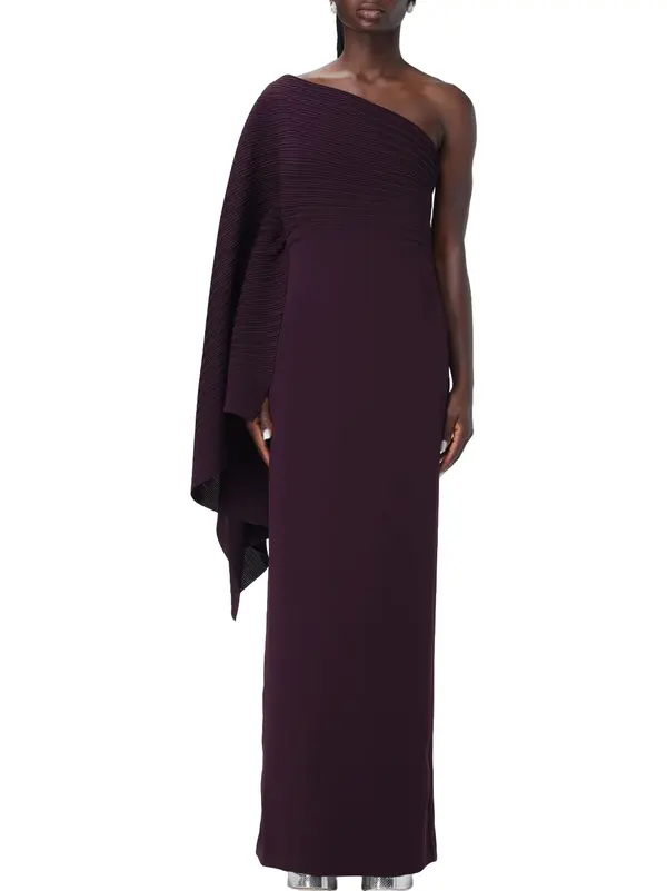 Solace London One-shoulder Gown - Plum