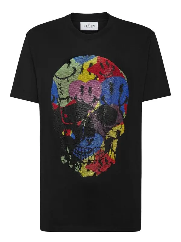 Philipp Plein Smile-print Cotton T-shirt - Black