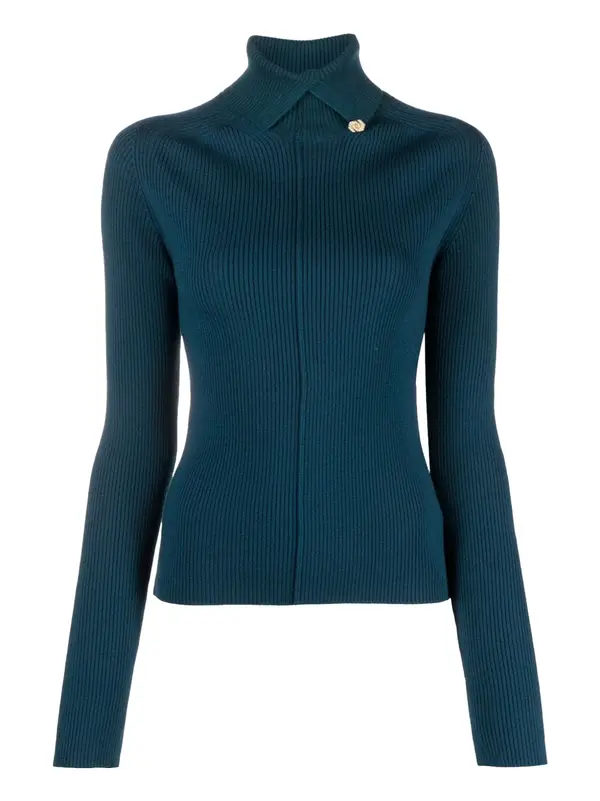 LANVIN Embellished Rollneck Jumper - Blue