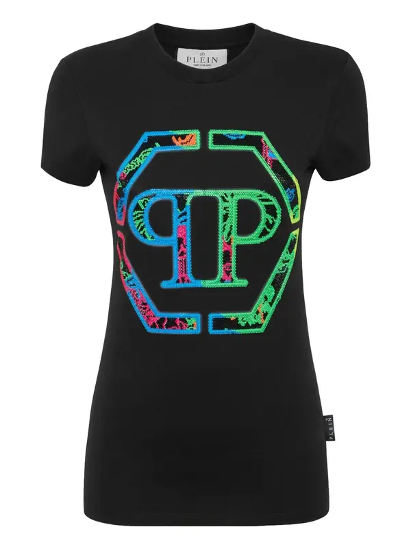 Philipp Plein Rhinestone-embellished T-shirt - Black