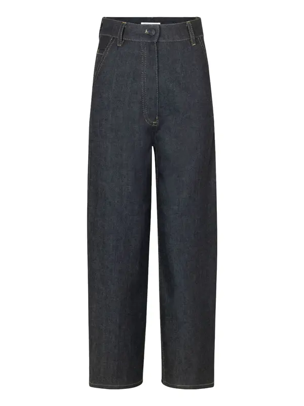 Cecilie Bahnsen Viola Straight-leg Jeans - Blue