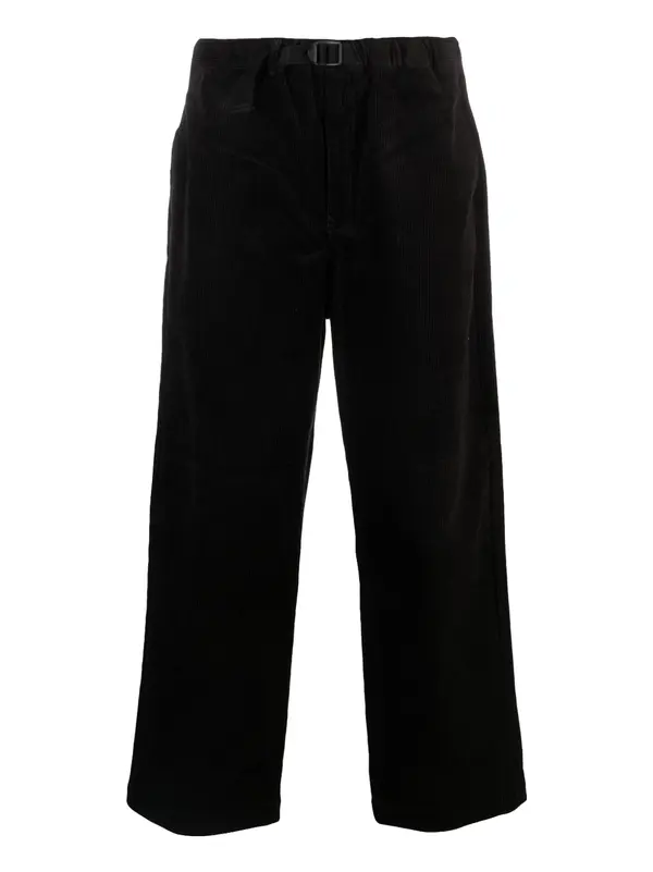 DANTON Corduroy Wide-leg Trousers - Black