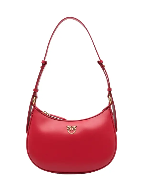 Pinko Love Birds Leather Shoulder Bag - Red