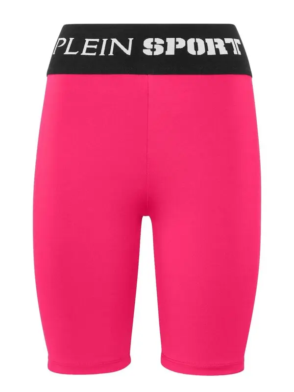 PLEIN SPORT Logo Waistband Cycling Shorts - Pink