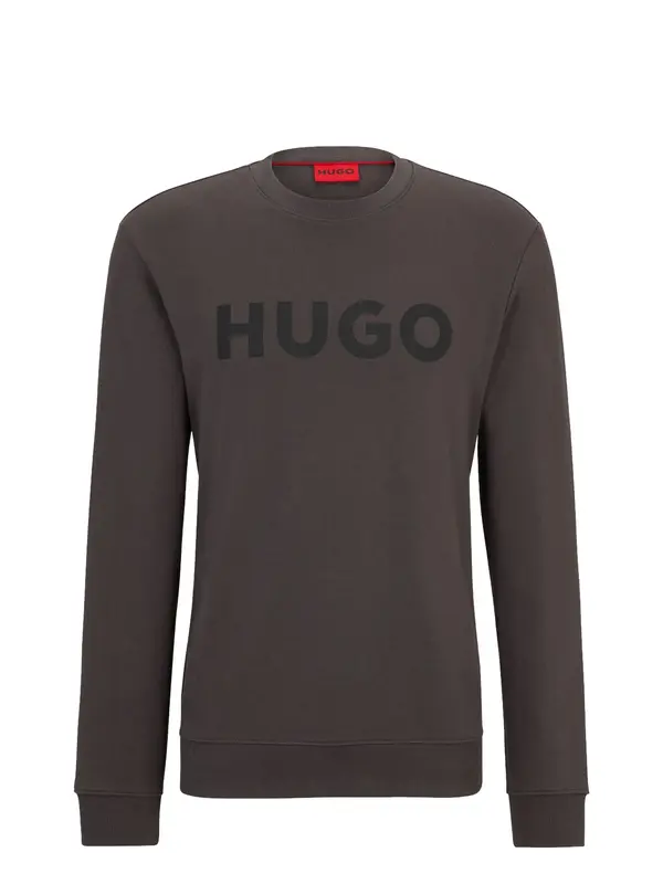 Hugo Logo-print Cotton Sweatshirt - Grey
