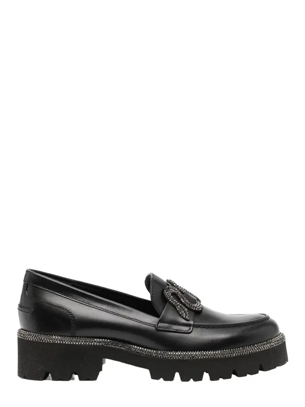 Rene Caovilla Morgana Leather Oxfords - Black