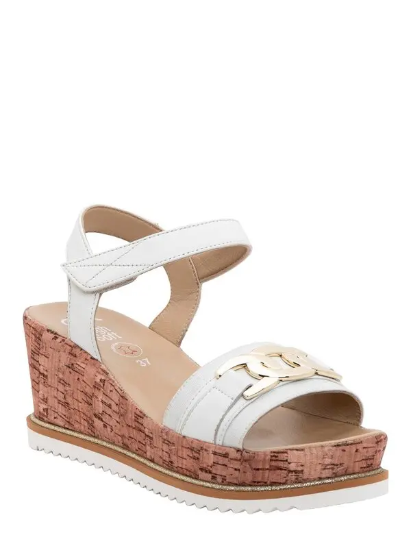 ARA Palmdale Wedge Platform Sandal - White