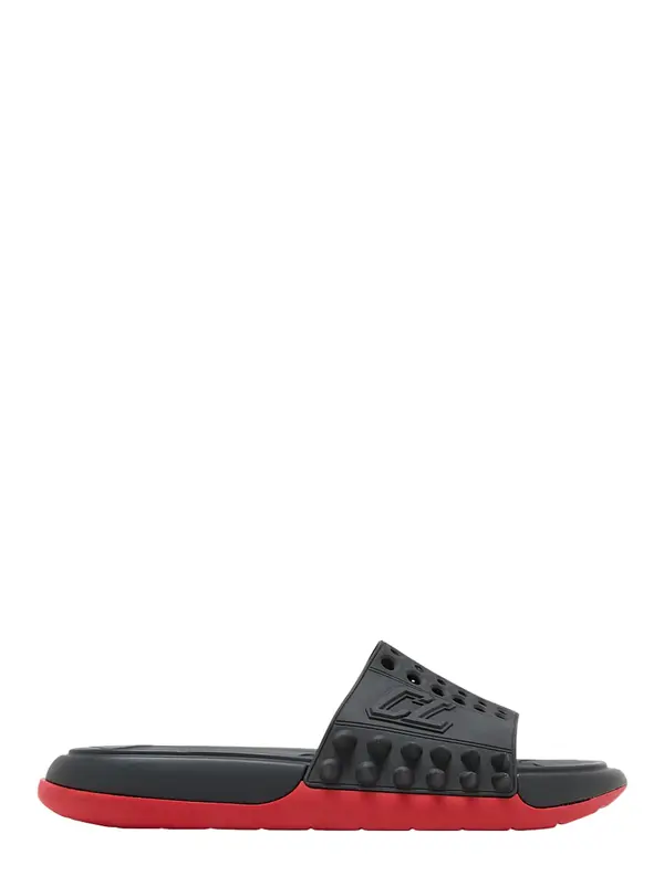 CHRISTIAN LOUBOUTIN Take It Easy Rubber Slide Sandals - Black