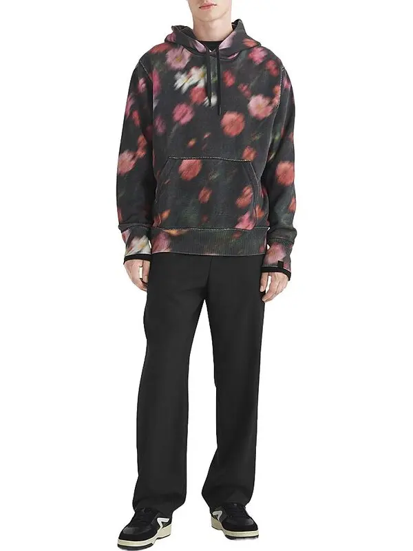 Rag & Bone Floral Print Pullover Hoodie - Black Floral