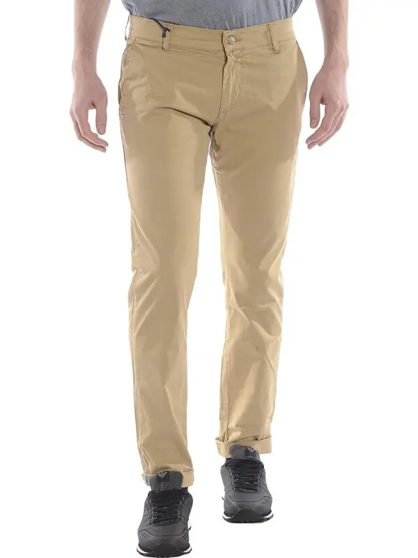 DANIELE ALESSANDRINI Cotton-blend Trousers - Beige