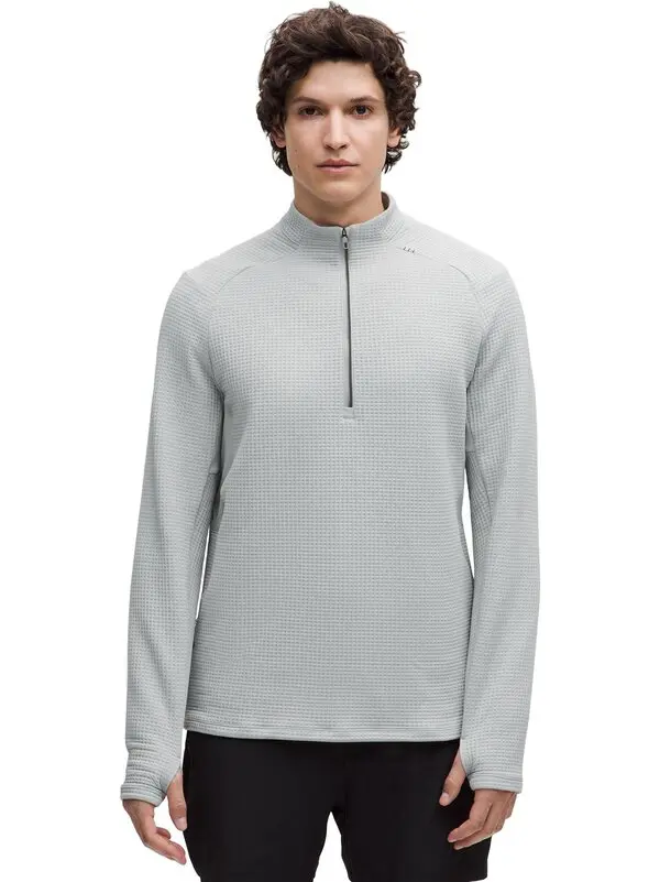 Lululemon Waffle-knit Half Zip - Silver Drop