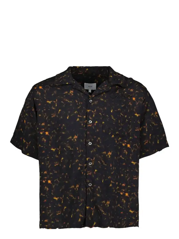 Rhude Rayon Tortoise Shirt /multicolor - Black