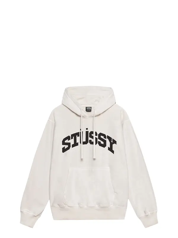 StÜssy Block Sport Pigment Dyed Hoodie - White