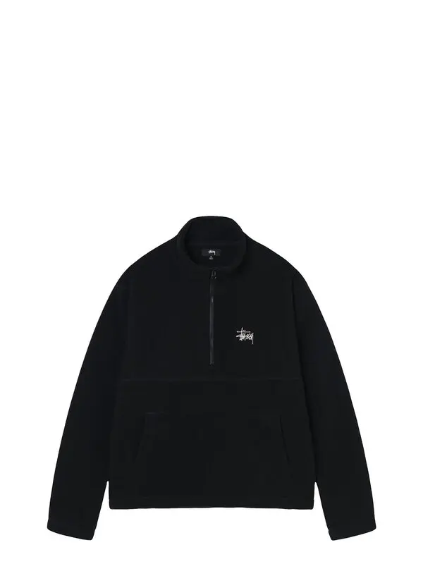 StÜssy Half Zip Mock Neck - Black
