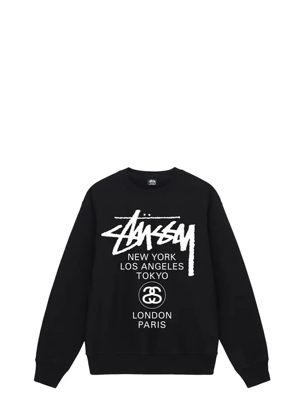 StÜssy World Tour Crew - Black