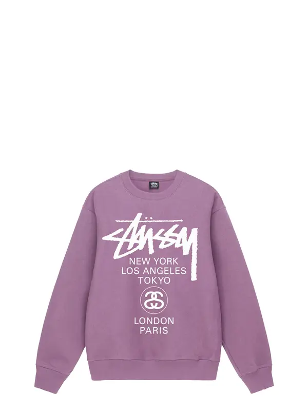 StÜssy World Tour Crew - Purple