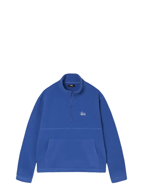 StÜssy Half Zip Mock Neck - Blue