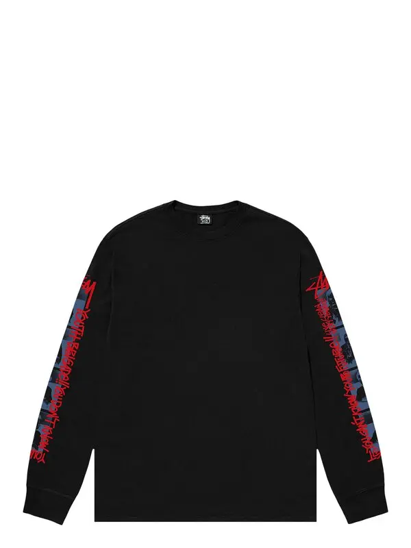 StÜssy Youth Brigade Pigment Dyed Long-sleeve Tee - Black
