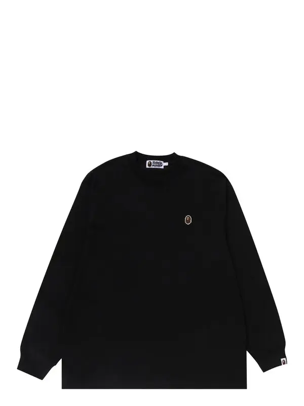 A BATHING APE Ape Head One Point Long-sleeve Tee - Black