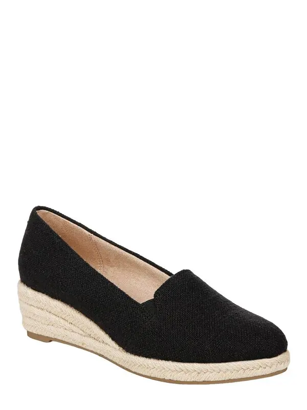 LIFESTRIDE Kamille Espadrille Wedge Slip-on - Black