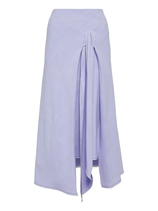 Victoria Beckham Asymmetric Tie-dyed Maxi Skirt - Purple