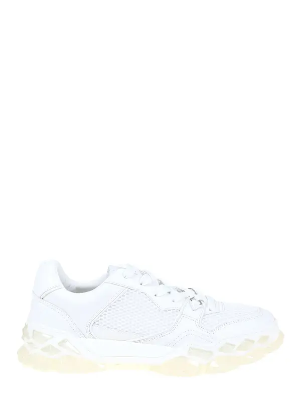 JIMMY CHOO Diamond Leather Sneakers - White