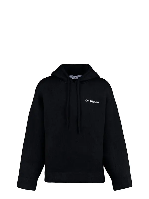 Off-White Knitted Hoodie - Black