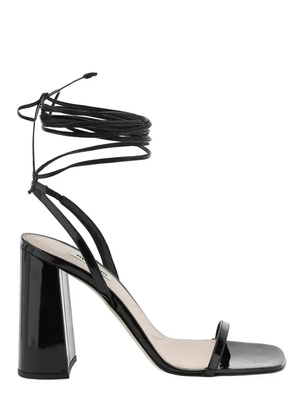 Miu Miu Leather Sandals - Black