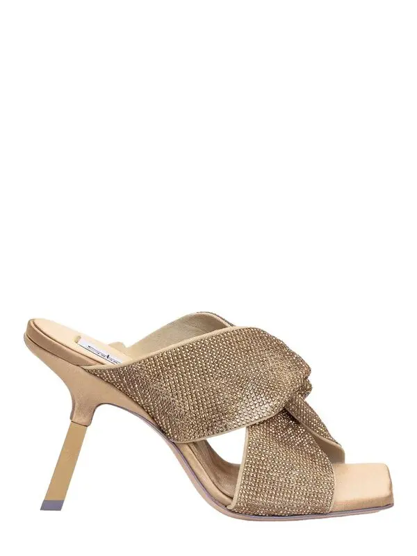SEBASTIAN MILANO Sandalwood Rhinestone Mule - Gold