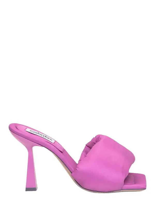 SEBASTIAN MILANO Sandal Mule With Heel - Pink
